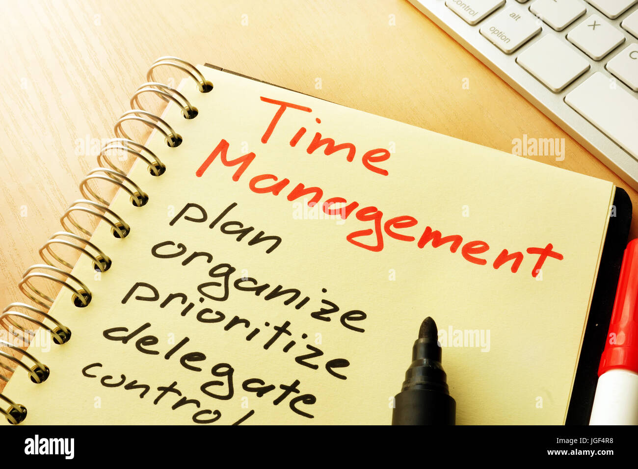 Time management title and list from plan, organize, prioritize Stock ...