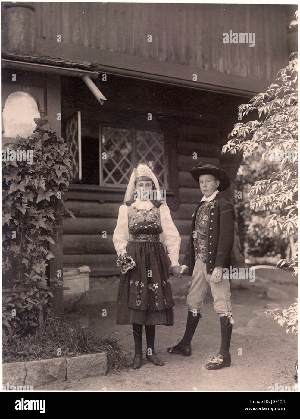 Carl Curman - Children dressed in traditional costumes, Lysekil, Sweden ...