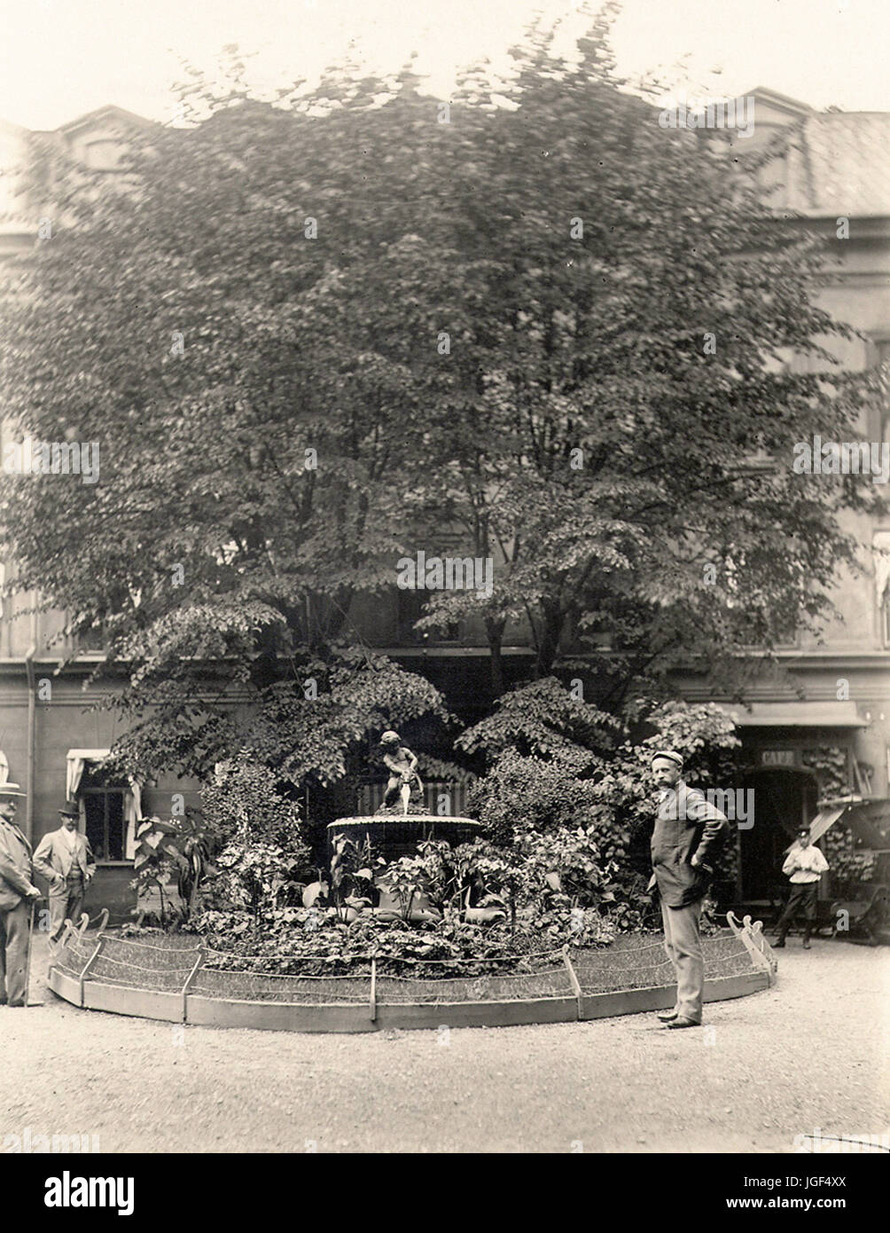 Carl Curman - Courtyard of the old bathhouse, Stockholm, Sweden Stock ...