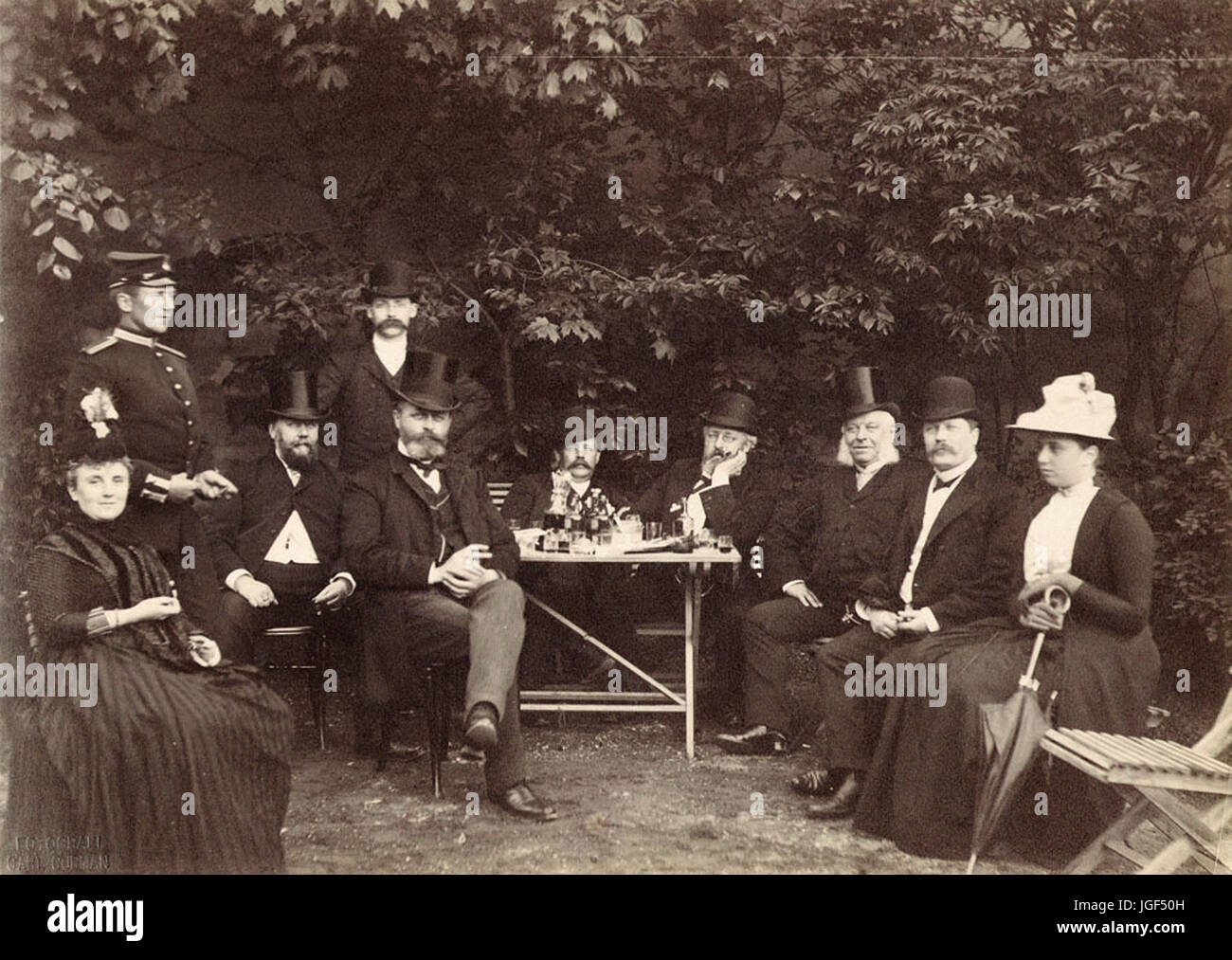 Carl Curman - Group of people in Lysekil park, Sweden Stock Photo - Alamy