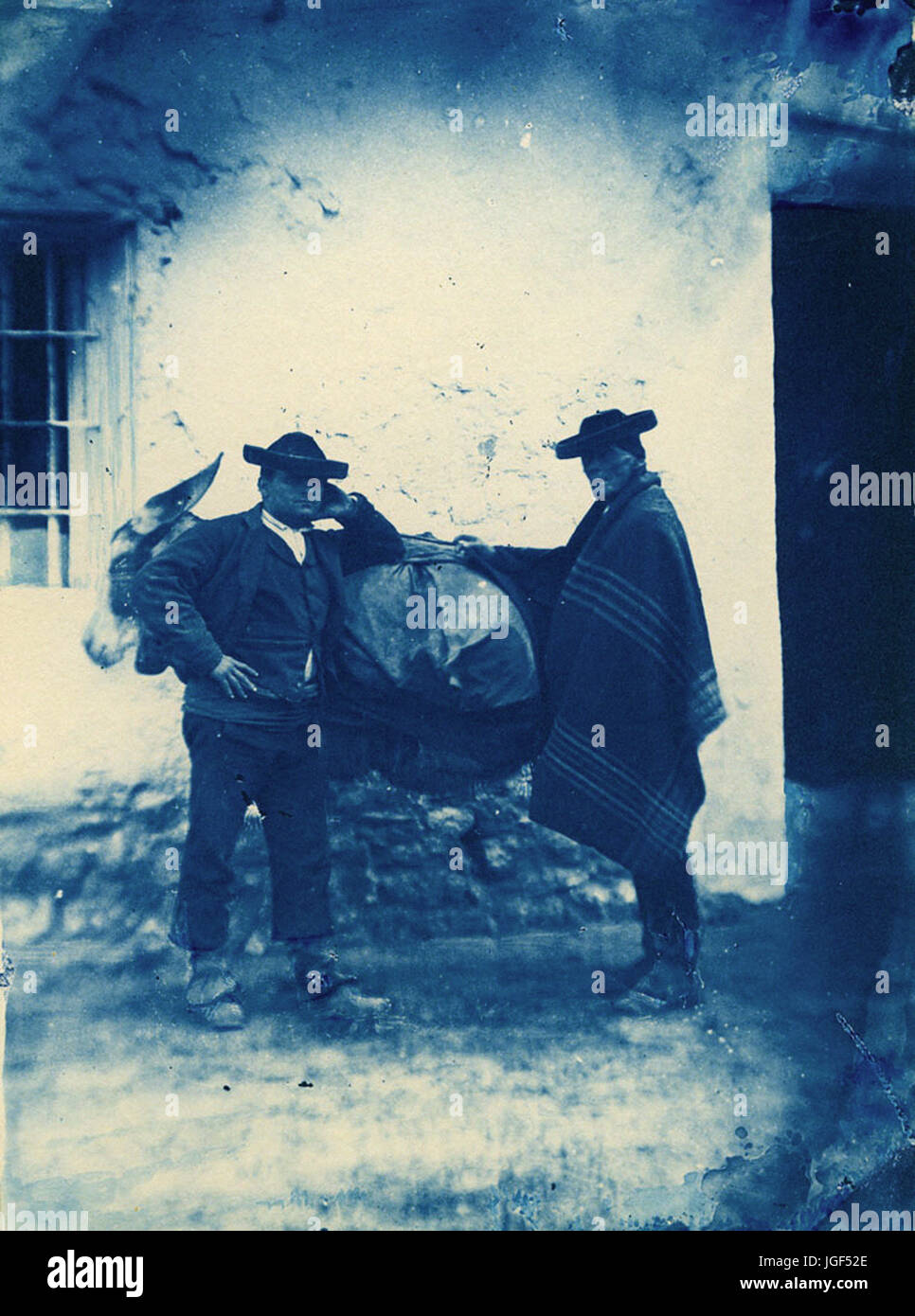 Carl Curman - Men and donkey, Spain Stock Photo - Alamy