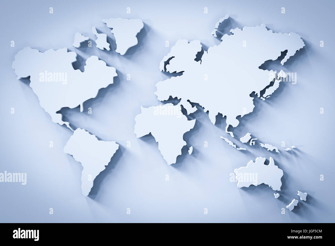 3d rendering white world map Stock Photo - Alamy