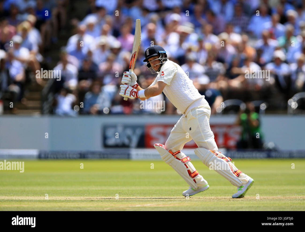 England's Joe Root bats during day one of the First Investec Test match ...