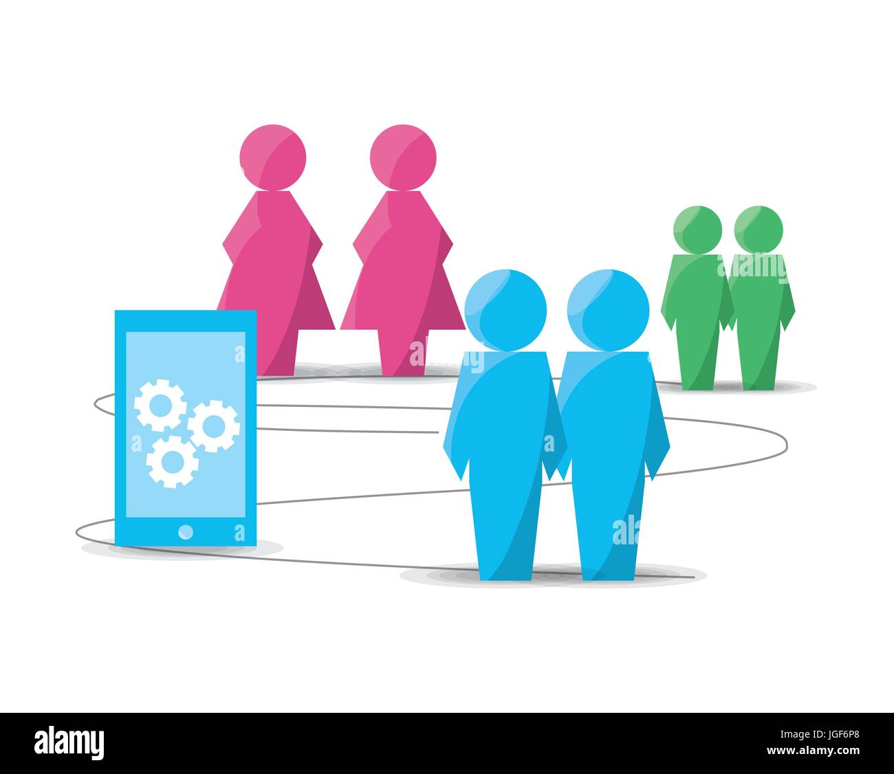 network globe social connections with date information vector ...