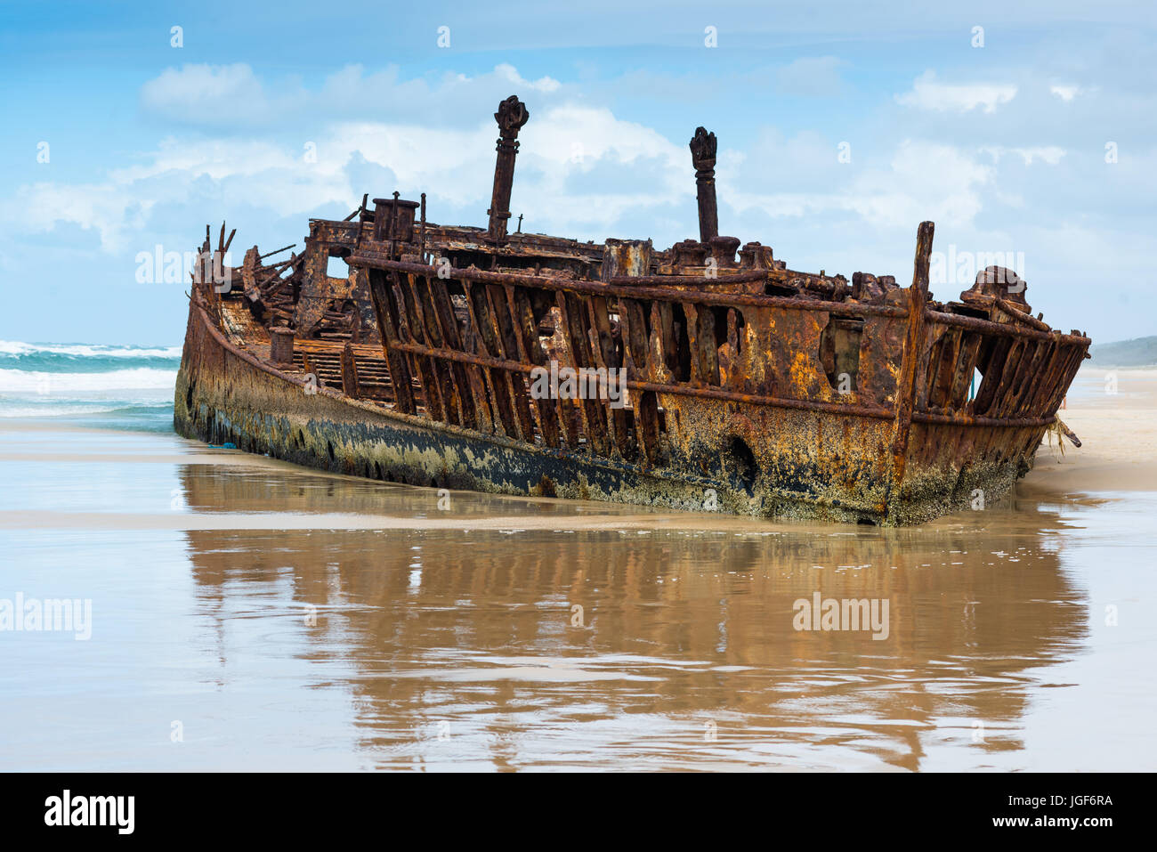 Maheno Shipwreck, Fraser Island, UNESCO World Heritage Site, Queensland ...