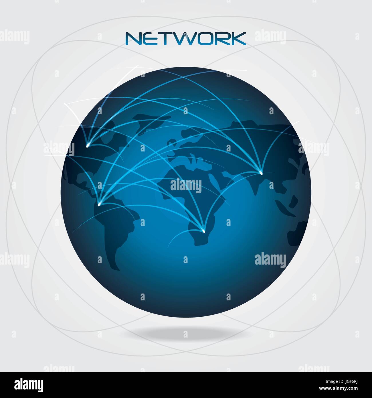 network globe social connections with date information vector ...