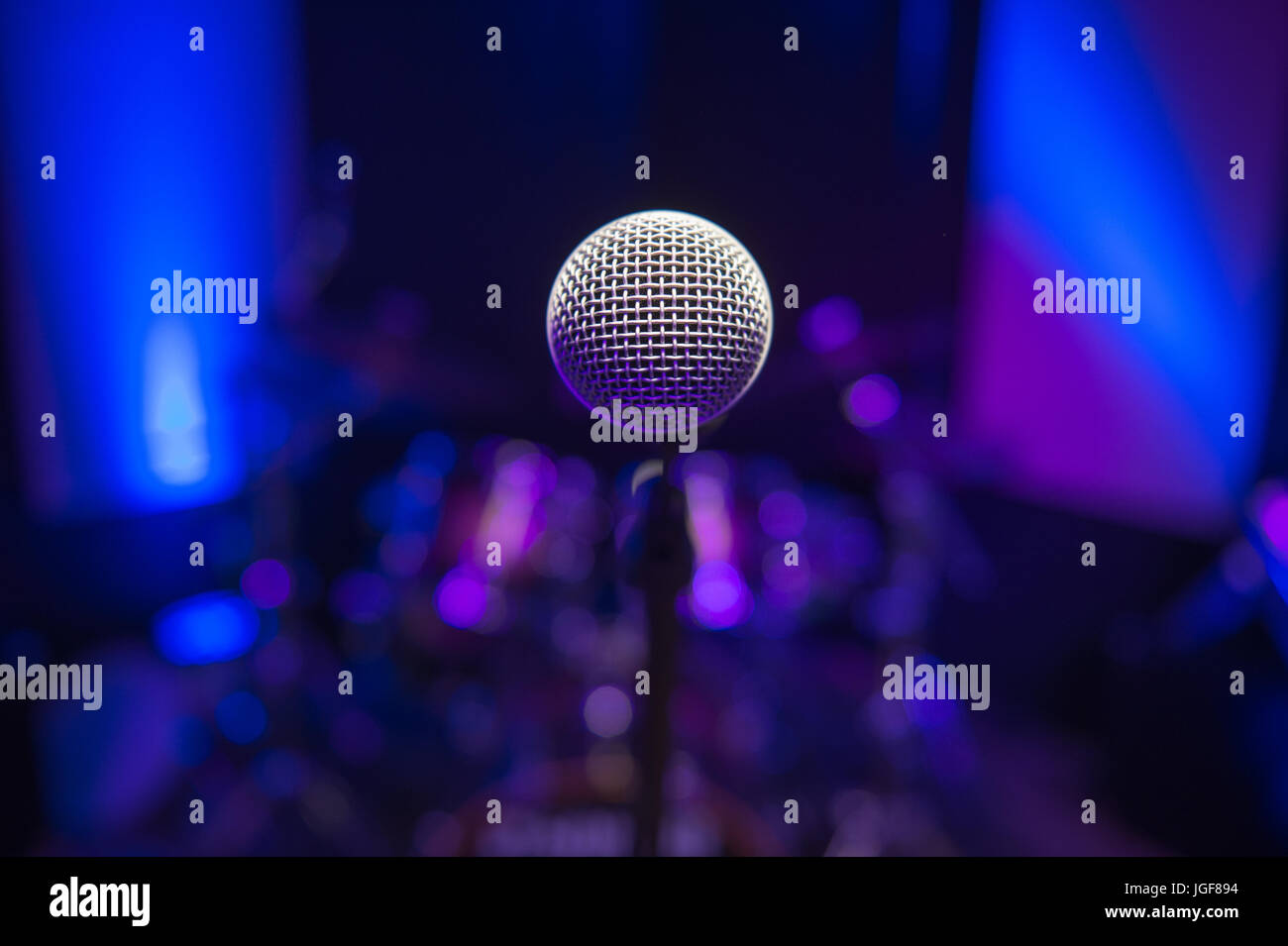 Mic On Stage Background
