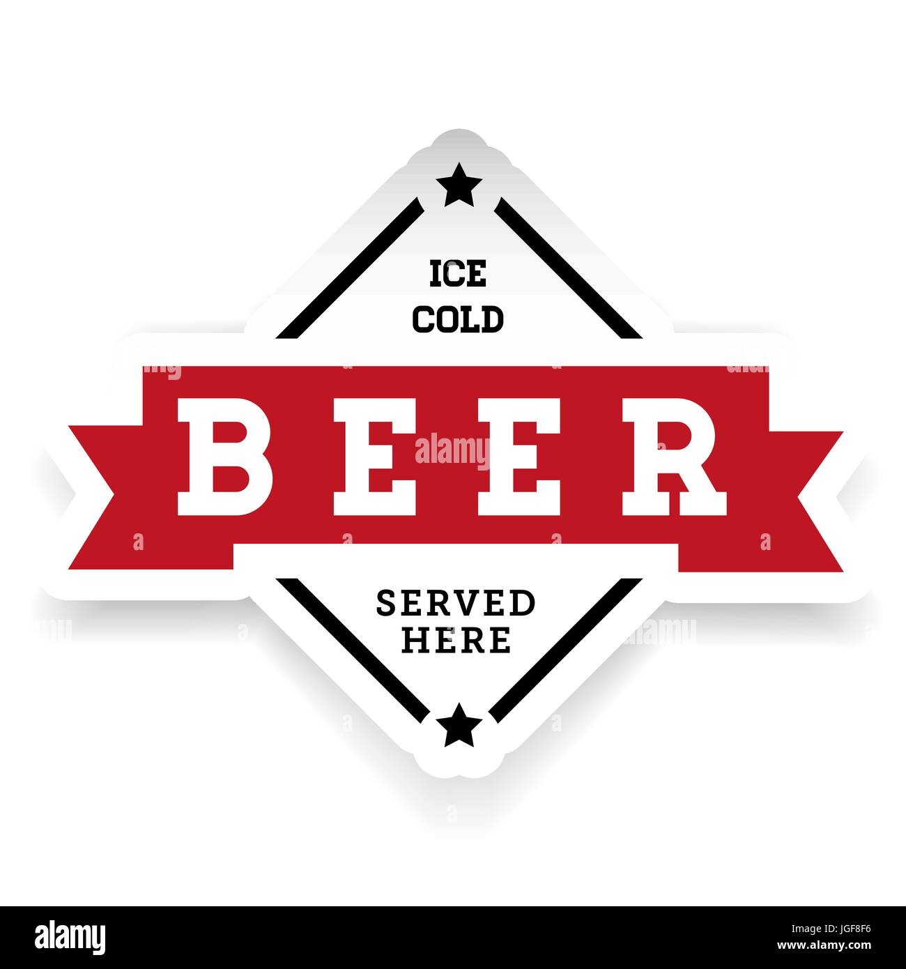 Beer vintage label badge Cut Out Stock Images & Pictures - Alamy