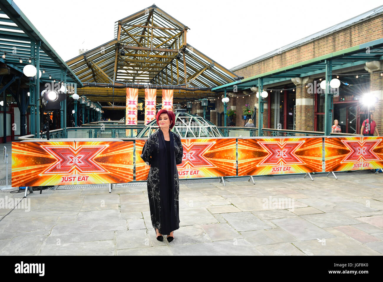 Sharon Osbourne attending X Factor filming at Tobacco Dock, Wapping ...