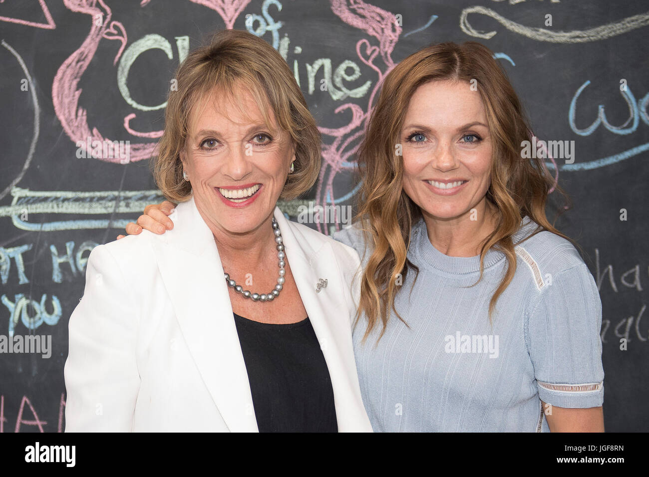 New Childline Ambassador Geri Horner and Dame Esther Rantzen visit the ...
