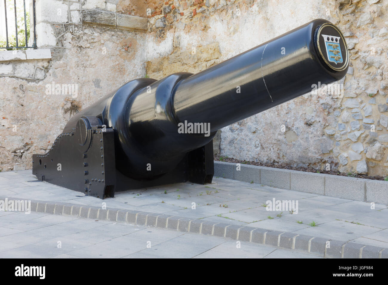 An old cannon preserved in Gibraltar Stock Photo - Alamy