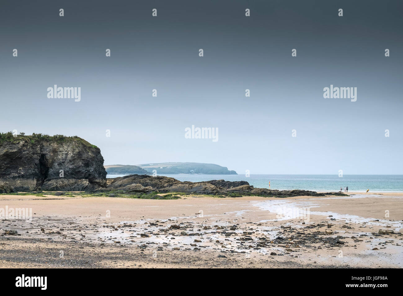 Trevone Bay, a Blue Flag Award beach, on the North Cornwall coast Stock ...