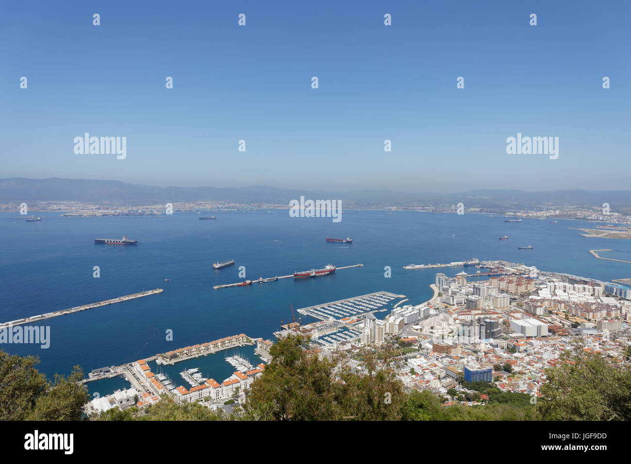 Views of Gibraltar from the top of the rock Stock Photo - Alamy