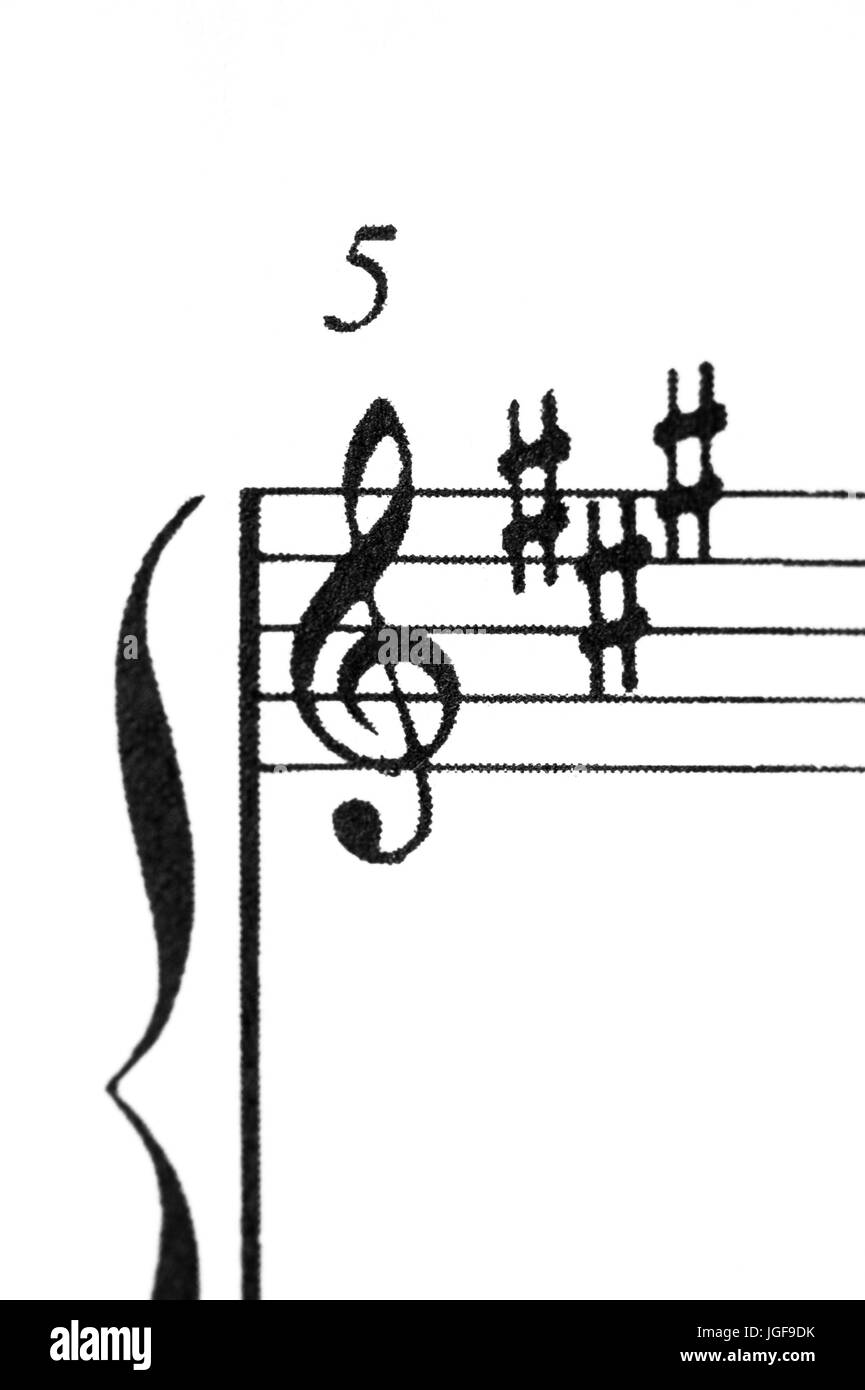 A music score Cut Out Stock Images & Pictures - Alamy