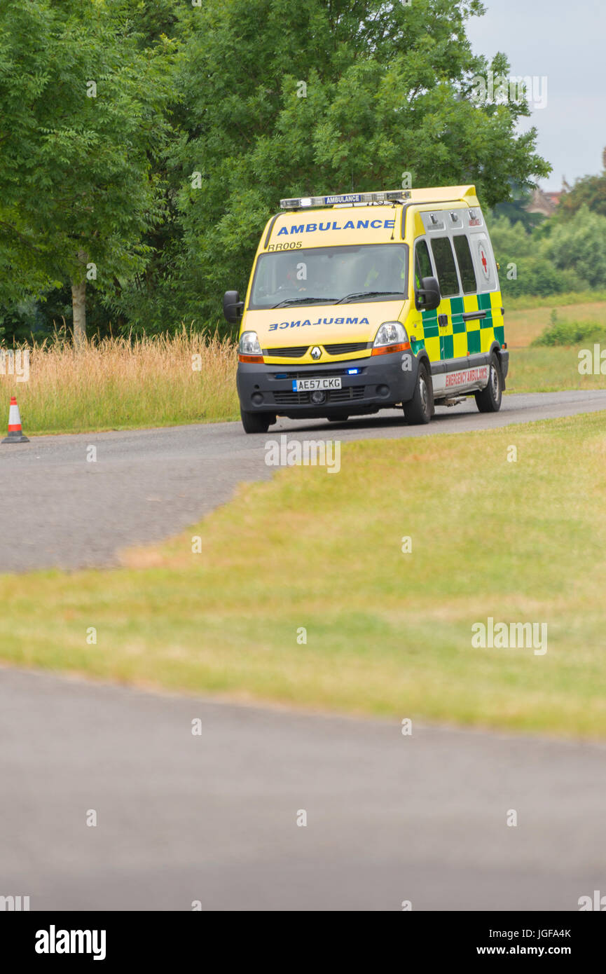 Ambulance responding to an emergency call Stock Photo - Alamy