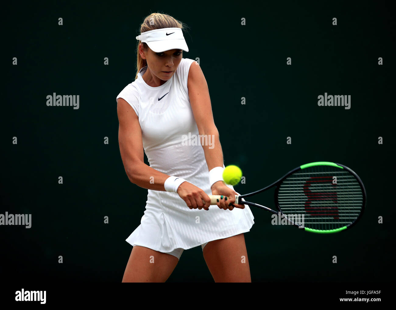 Katie Boulter on day four of the Wimbledon Championships at The All ...