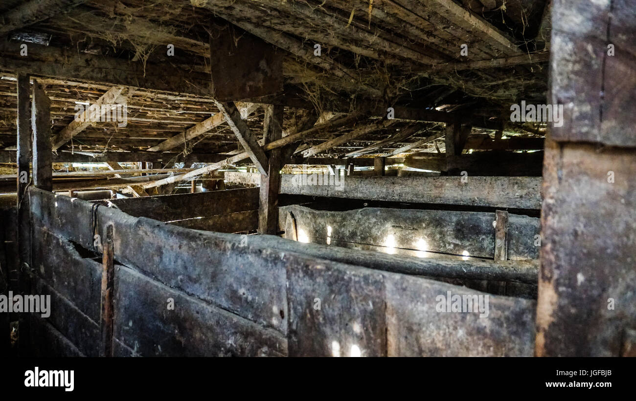 Pig sty of an old ranch Stock Photo - Alamy