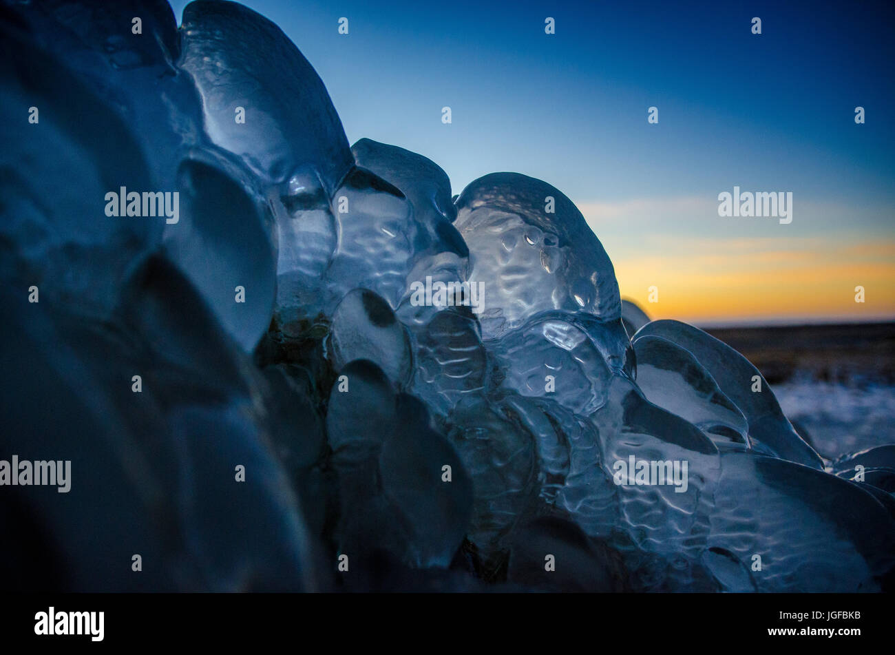 Ice by water steam Stock Photo - Alamy