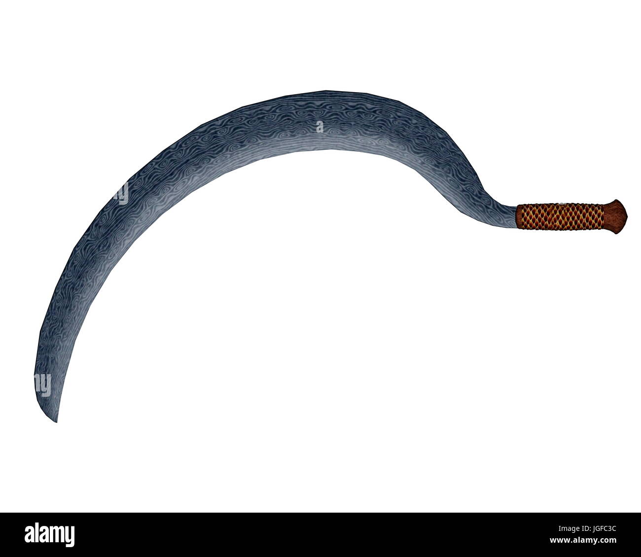 Sickle isolated in white background - 3D render Stock Photo - Alamy