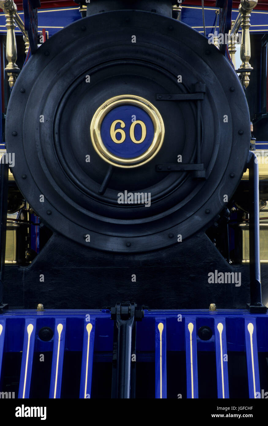 Steam engine Jupiter detail, Golden Spike National Historic Site, Utah ...