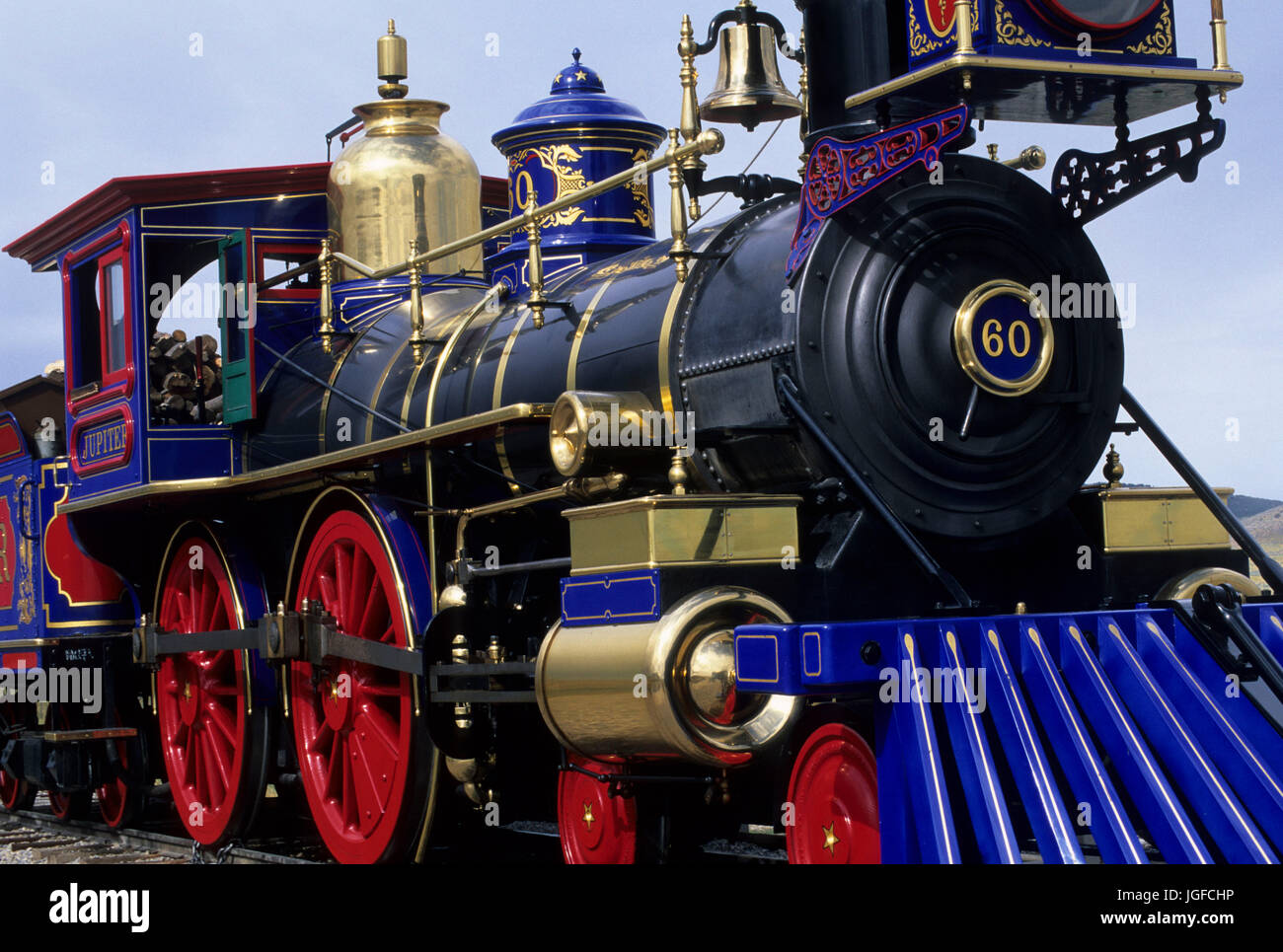 Steam engine Jupiter, Golden Spike National Historic Site, Utah Stock ...