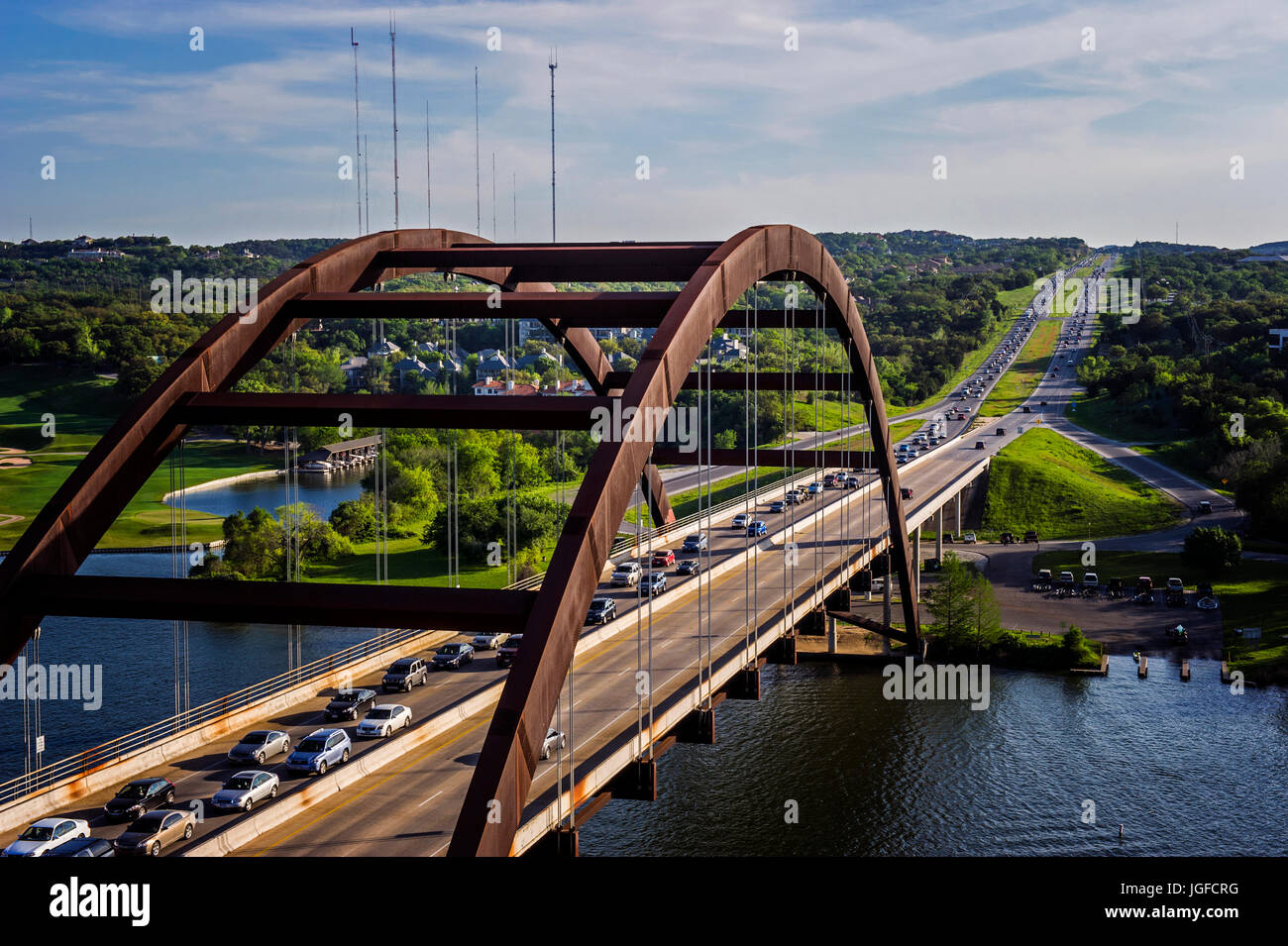 Arched metal bridge hi-res stock photography and images - Alamy