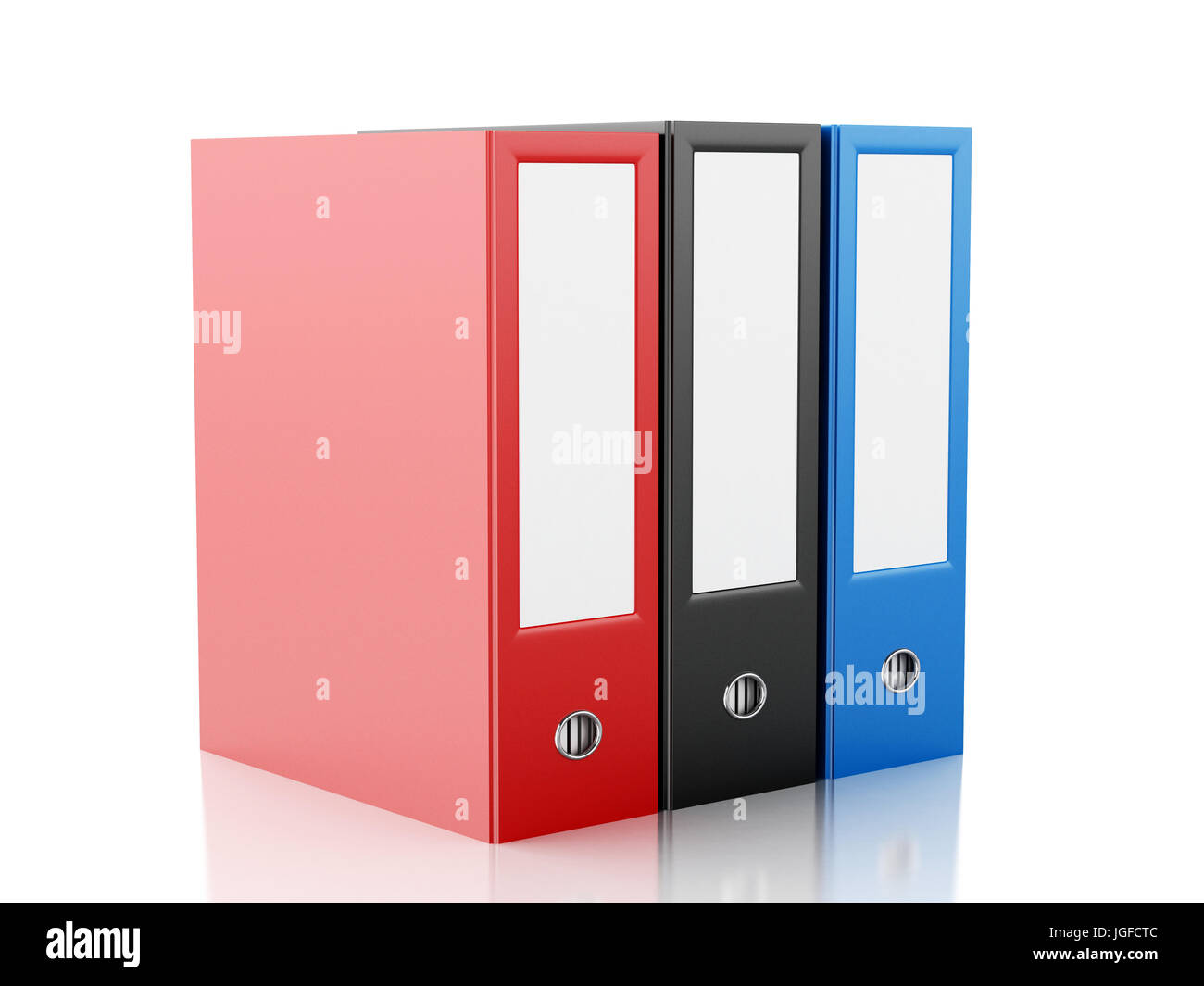 3d illustration. Office ring binders. Isolated white background Stock ...