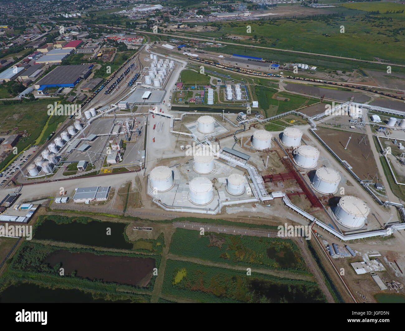 Landscape of the city of Slavyansk in the Kuban. The type of treatment ...