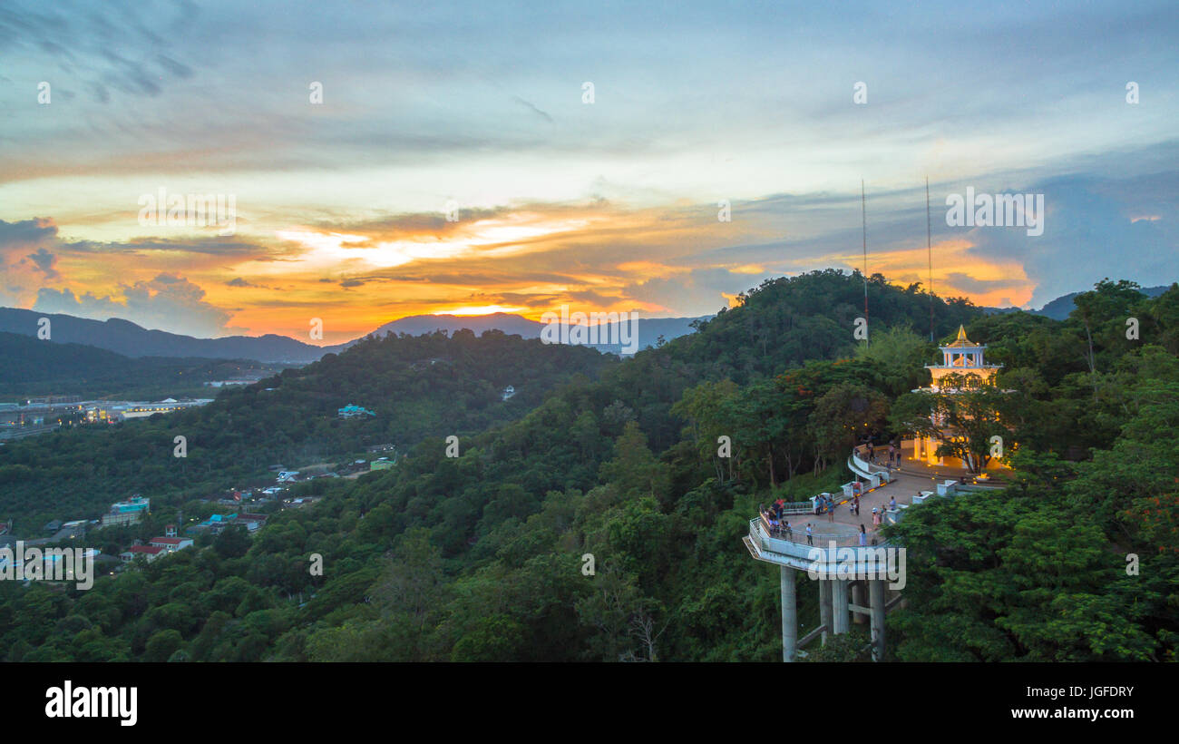 aerial view Khao Rung the landmark viewpoint of Phuket place in the ...