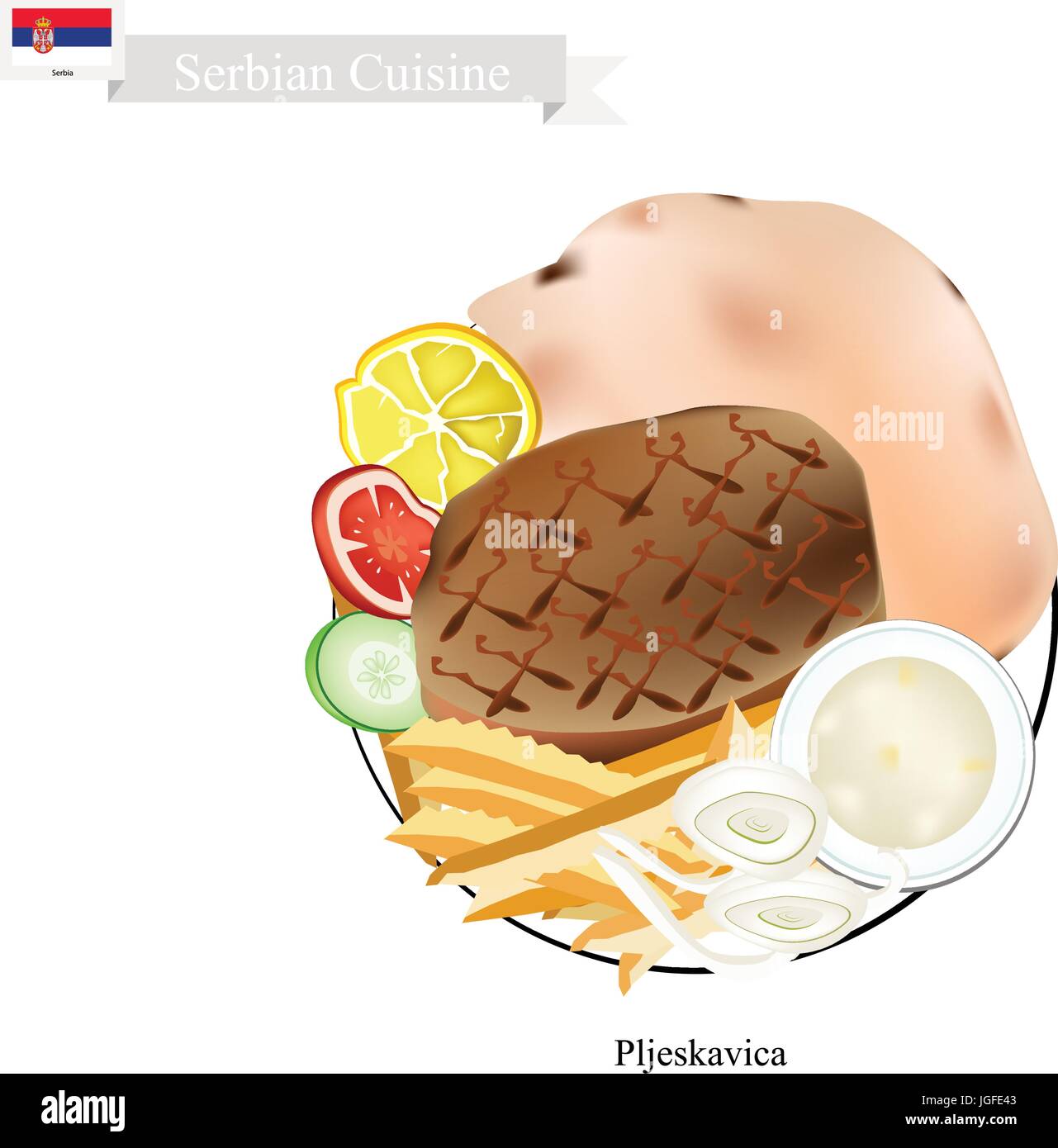 Traditional serbian food Stock Vector Images - Alamy
