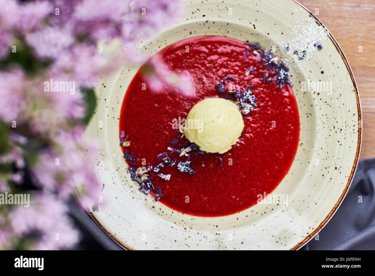 Chilled berry soup appetizer hi-res stock photography and images - Alamy
