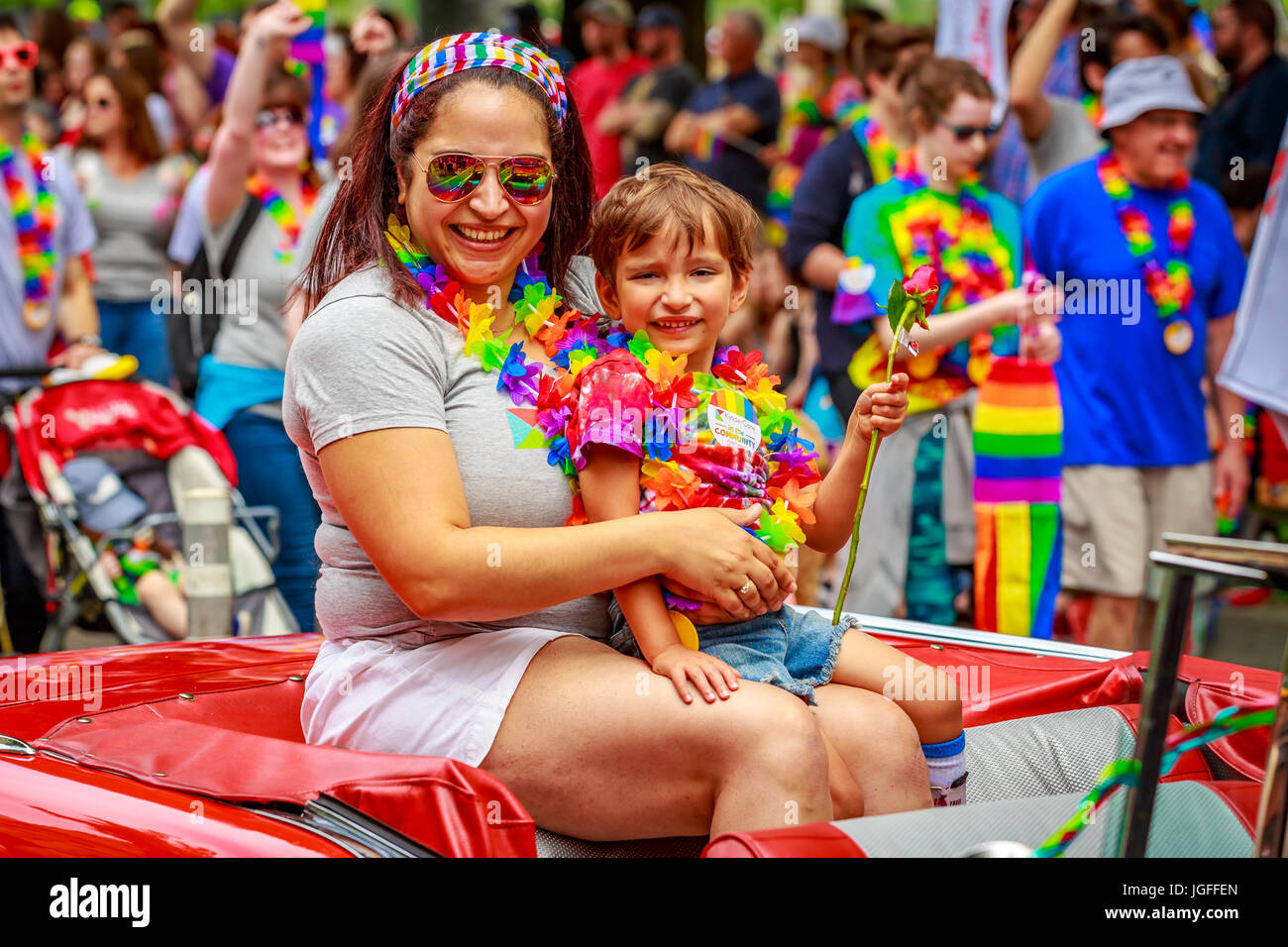 Portland, Oregon, USA - June 18, 2017: Portland's 2017 Pride Parade ...