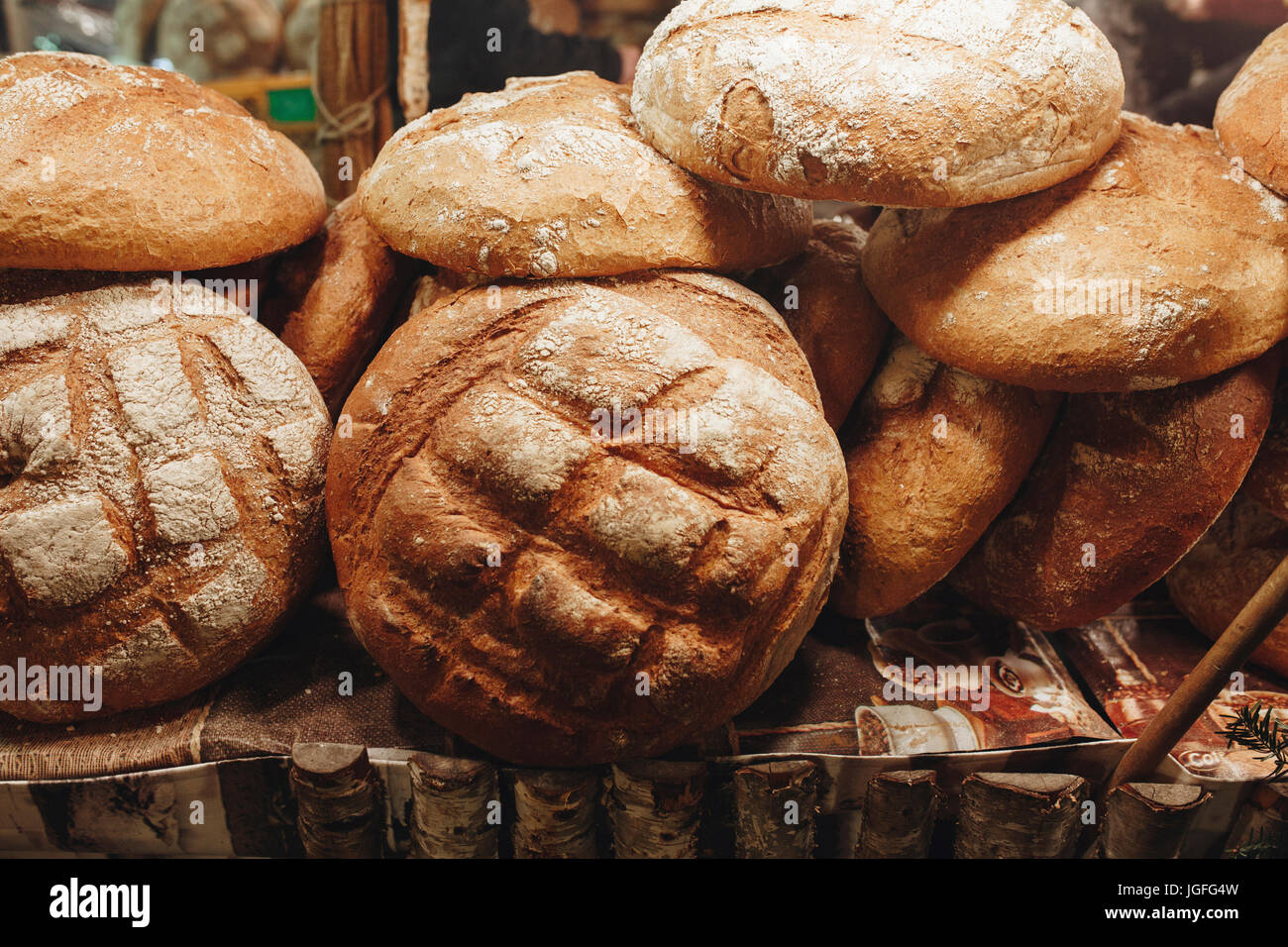Large round loaf of bread hi-res stock photography and images - Alamy