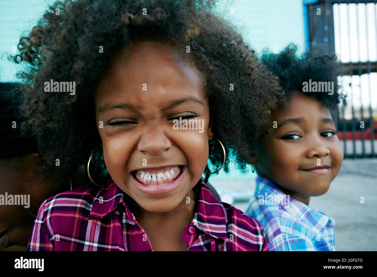 Two laughing native girls hi-res stock photography and images - Alamy