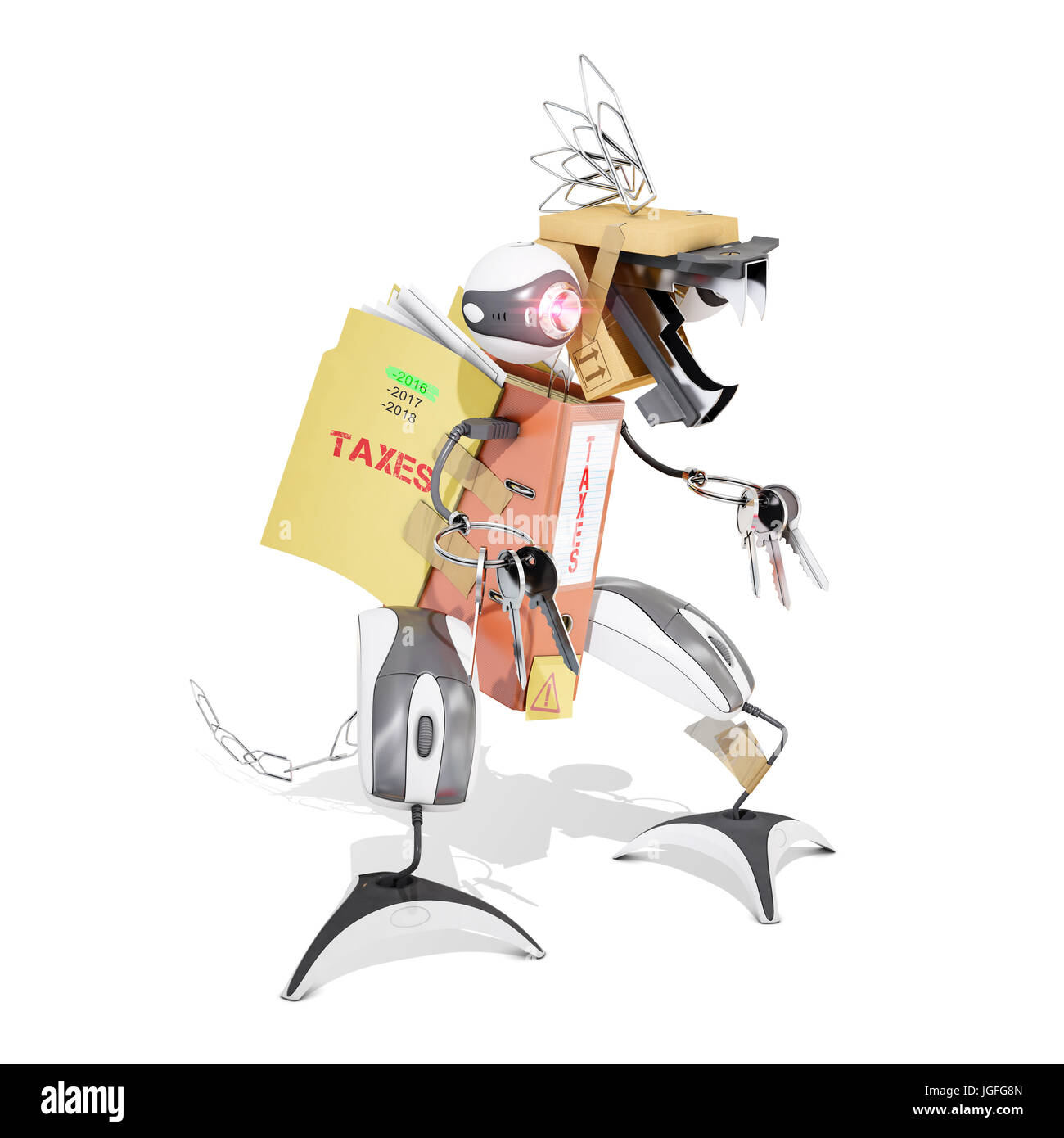 tax monster, 3D rendering Stock Photo - Alamy