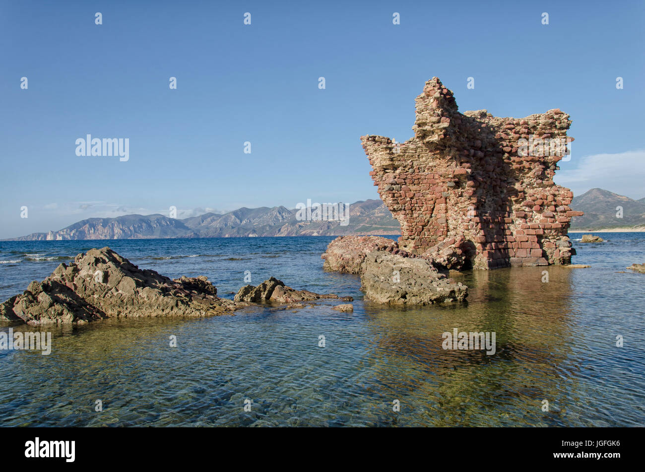 Ancient ruins of castle emerges from the sea Stock Photo - Alamy