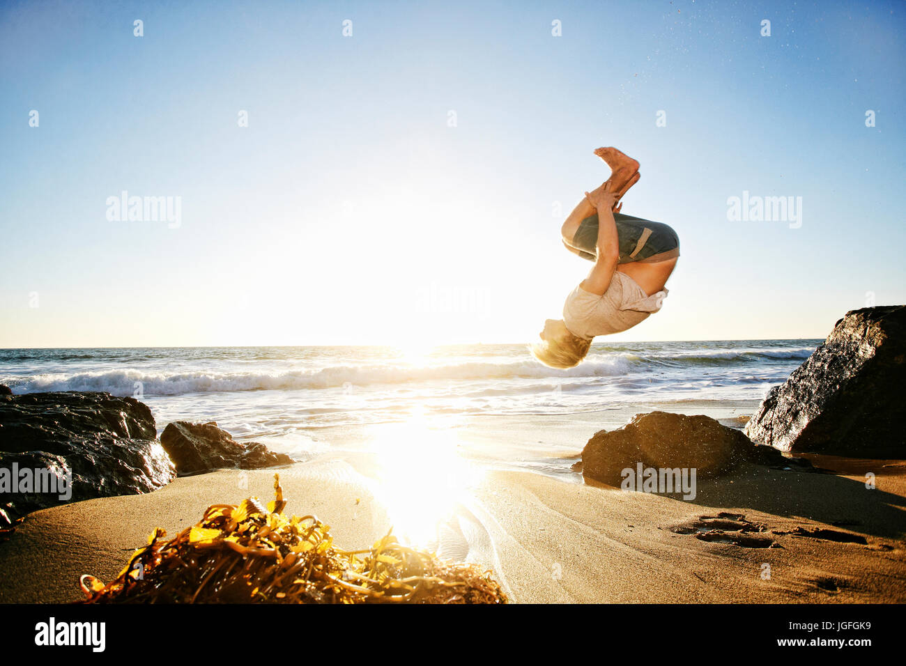 Backflip On The Beach