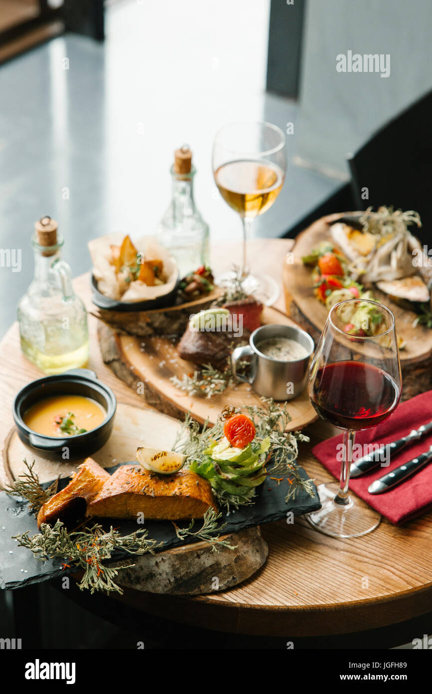 Still life food fish table hi-res stock photography and images - Alamy