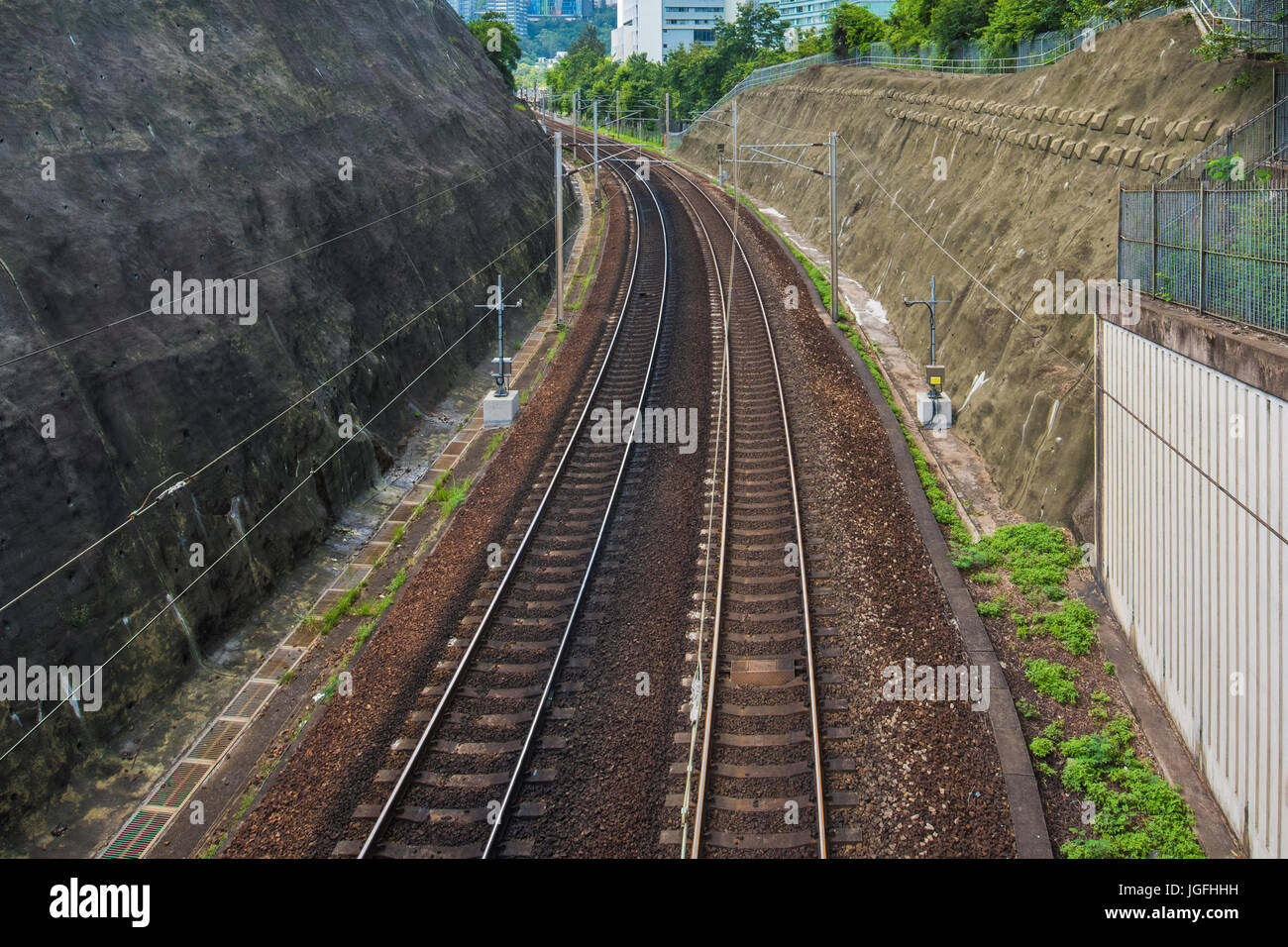 Train in Hong Kong Stock Photo - Alamy
