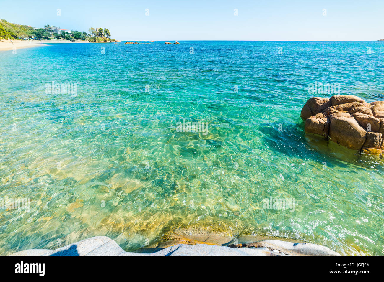 Rocks in Santa Maria Navarrese beach Stock Photo - Alamy