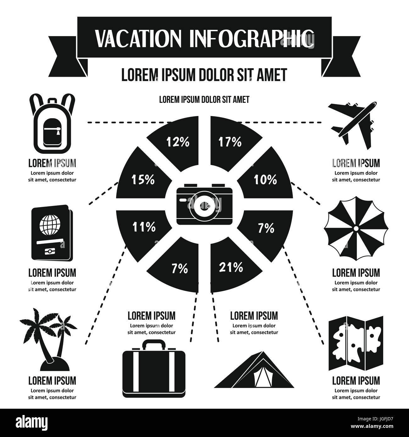 Vacation infographic concept, simple style Stock Vector Image & Art - Alamy