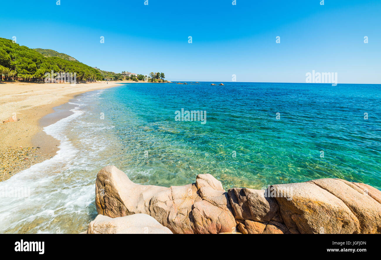 Rocks in Santa Maria Navarrese beach Stock Photo - Alamy