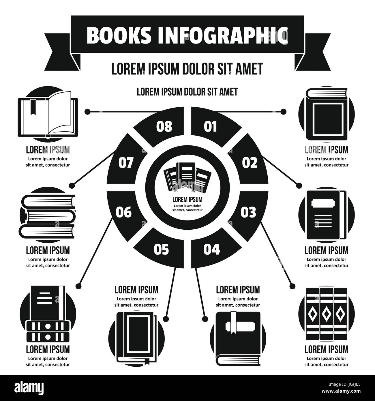 Books infographic concept, simple style Stock Vector Image & Art - Alamy