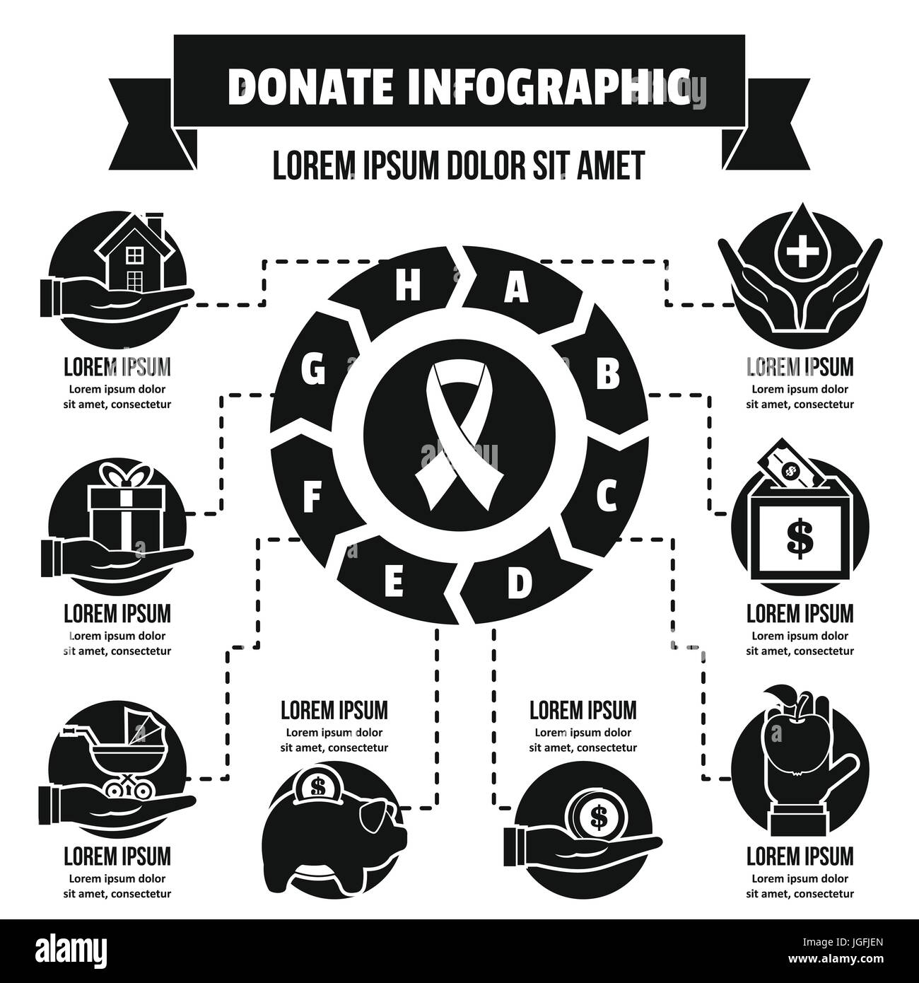 Food bank poster Stock Vector Images - Alamy