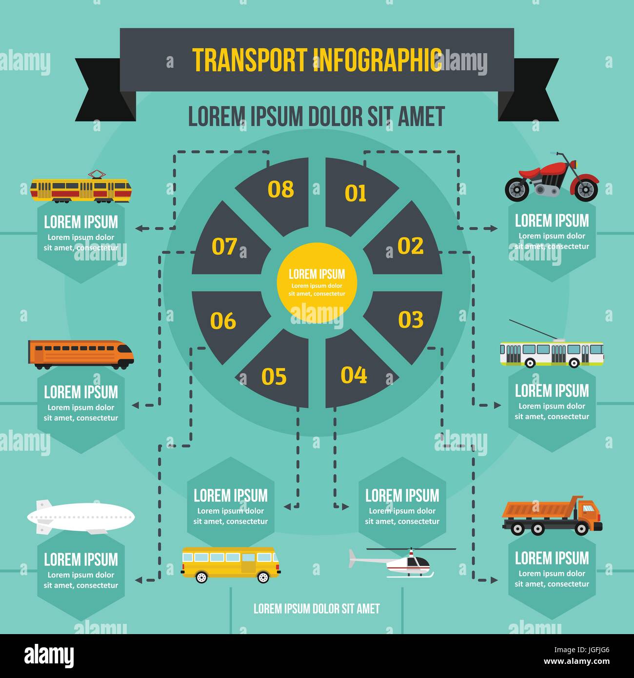 Transport infographic concept, flat style Stock Vector Image & Art - Alamy