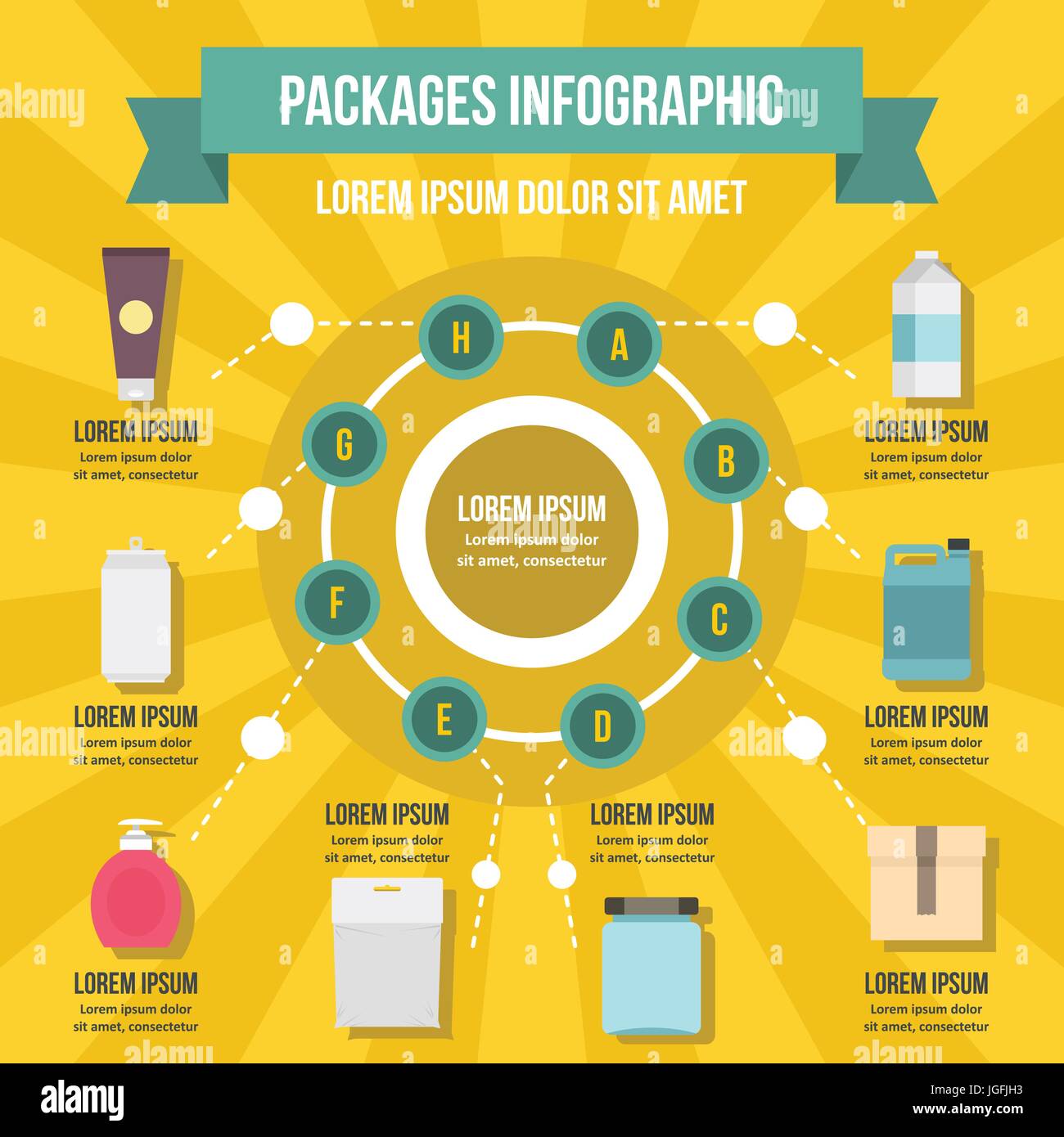 Packages infographic concept, flat style Stock Vector Image & Art - Alamy