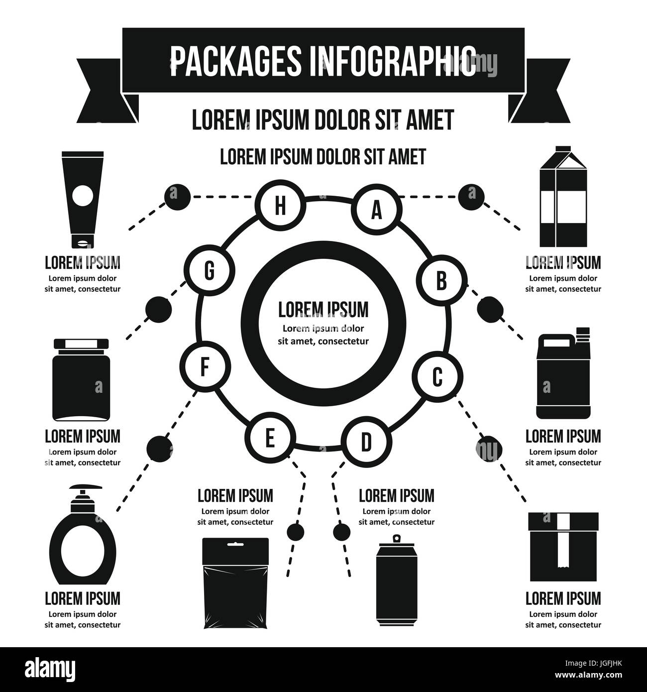 Packages infographic concept, simple style Stock Vector Image & Art - Alamy
