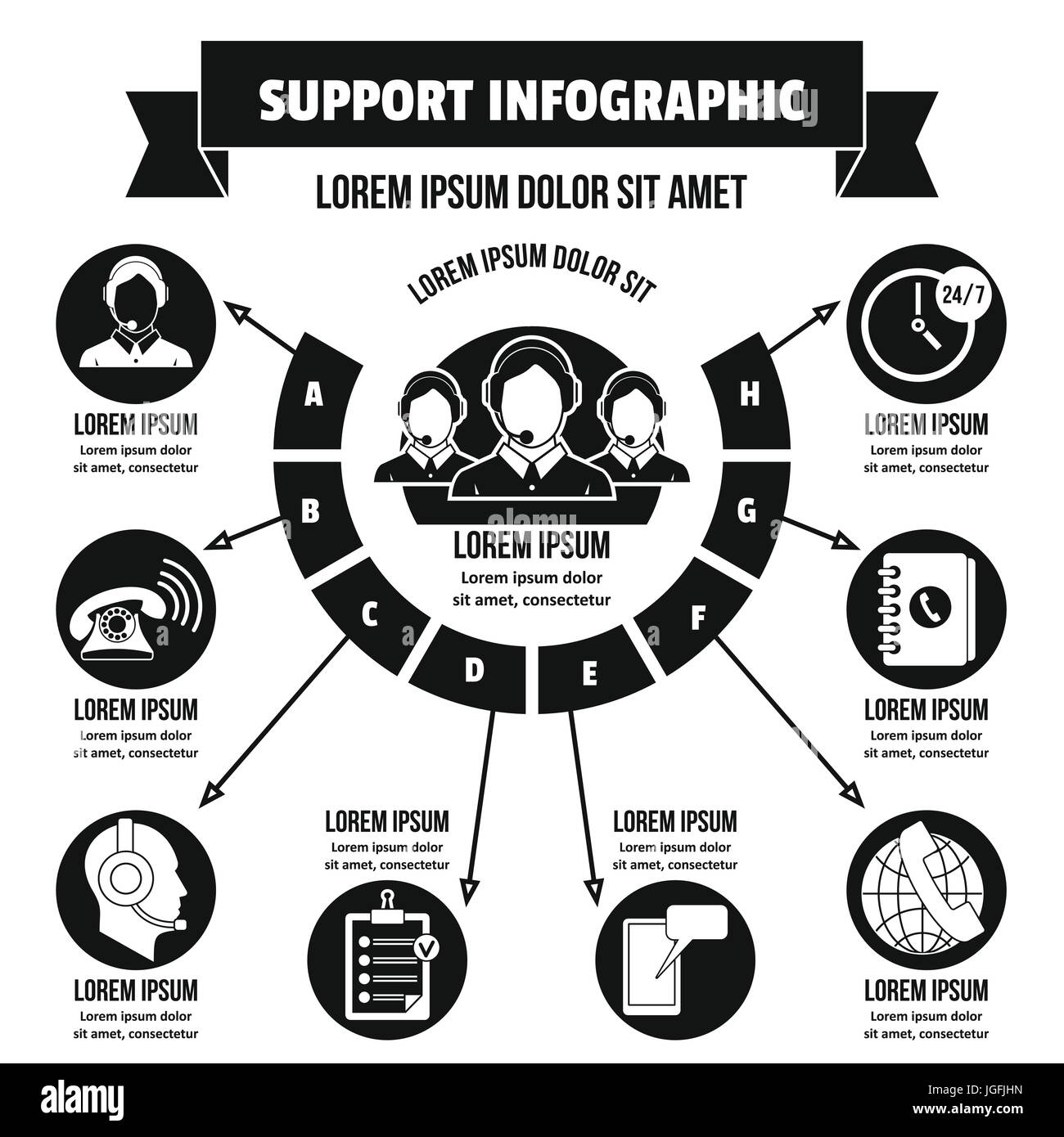 Support infographic concept, simple style Stock Vector Image & Art - Alamy