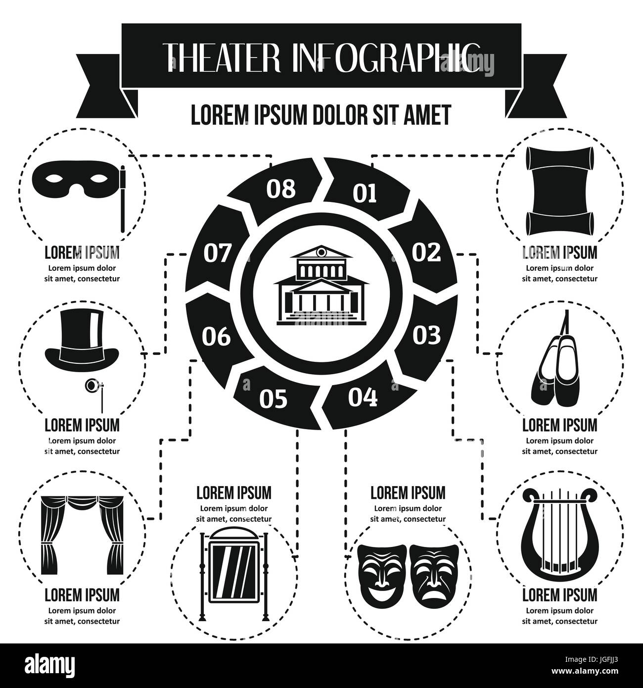 Theater infographic concept, simple style Stock Vector Image & Art - Alamy