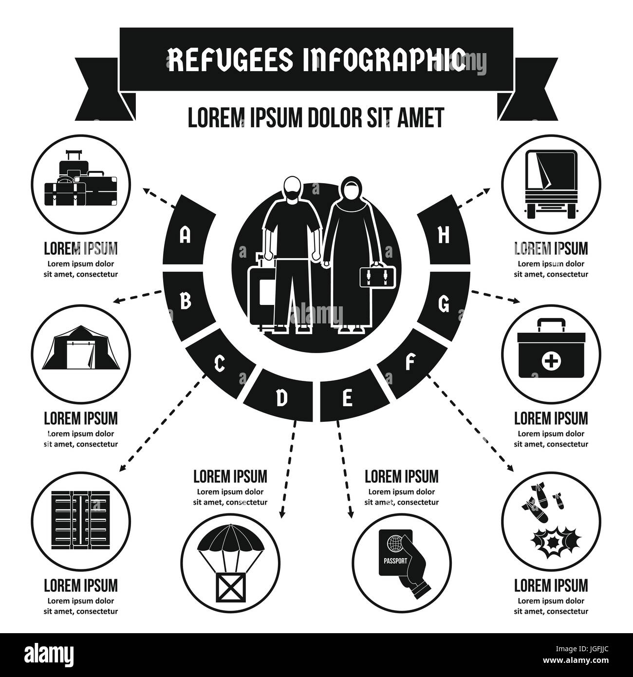 Refugees infographic concept, simple style Stock Vector Image & Art - Alamy